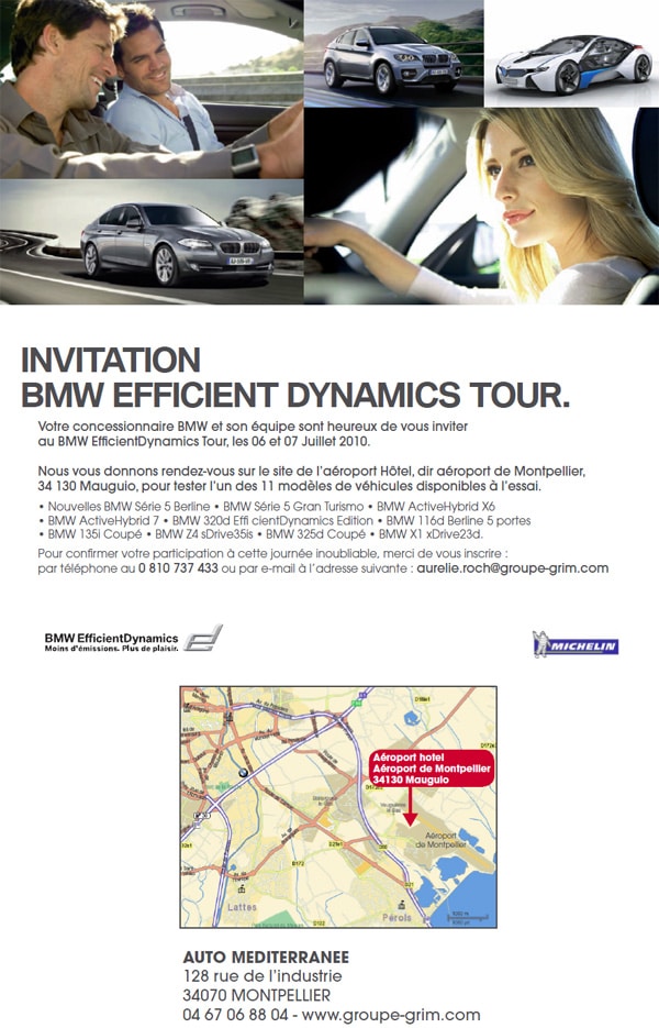 INVITATION POUR LE BMW EFFICIENT DYNAMICS TOUR 2010 I BMW Montpellier ...