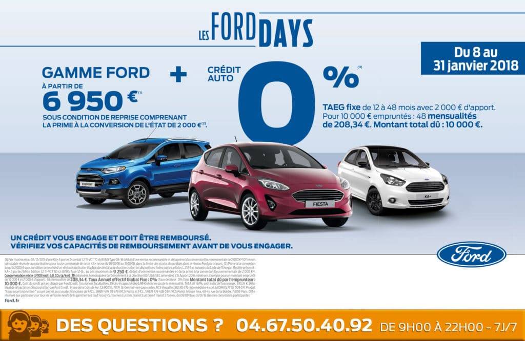 CRÉDIT AUTO A 0% ! - Ford Montpellier - Ford Valence - Ford Béziers ...
